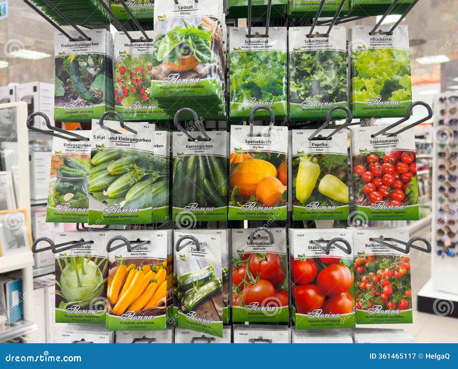 Assorted Vegetable Seeds Display at Garden Center Editorial Photography ...