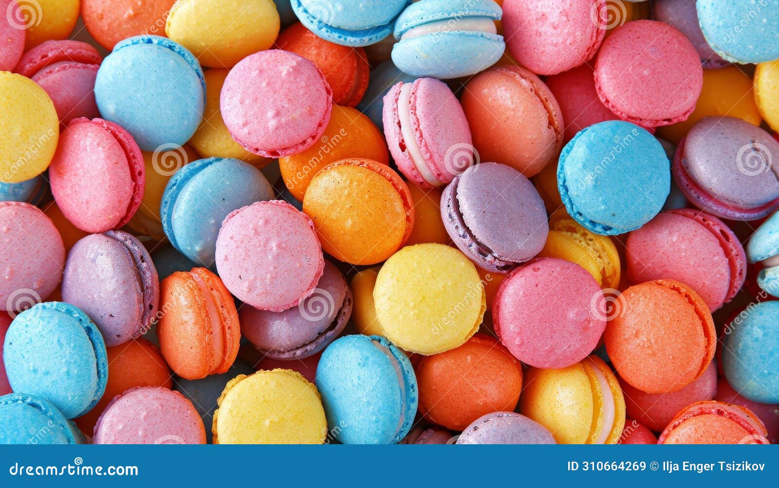 Assorted Vibrant Macarons Creating a Colorful and Visually Appealing ...