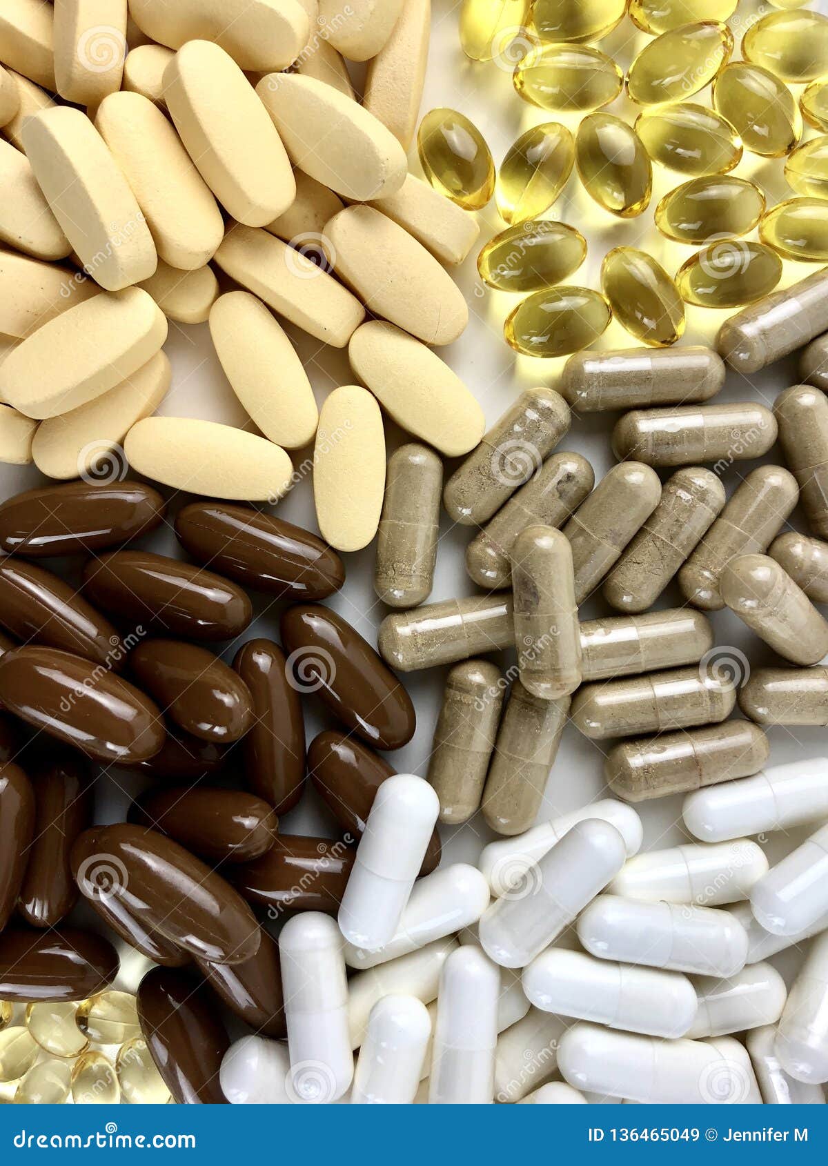 Assorted Vitamins and Supplements Stock Image - Image of supplement ...