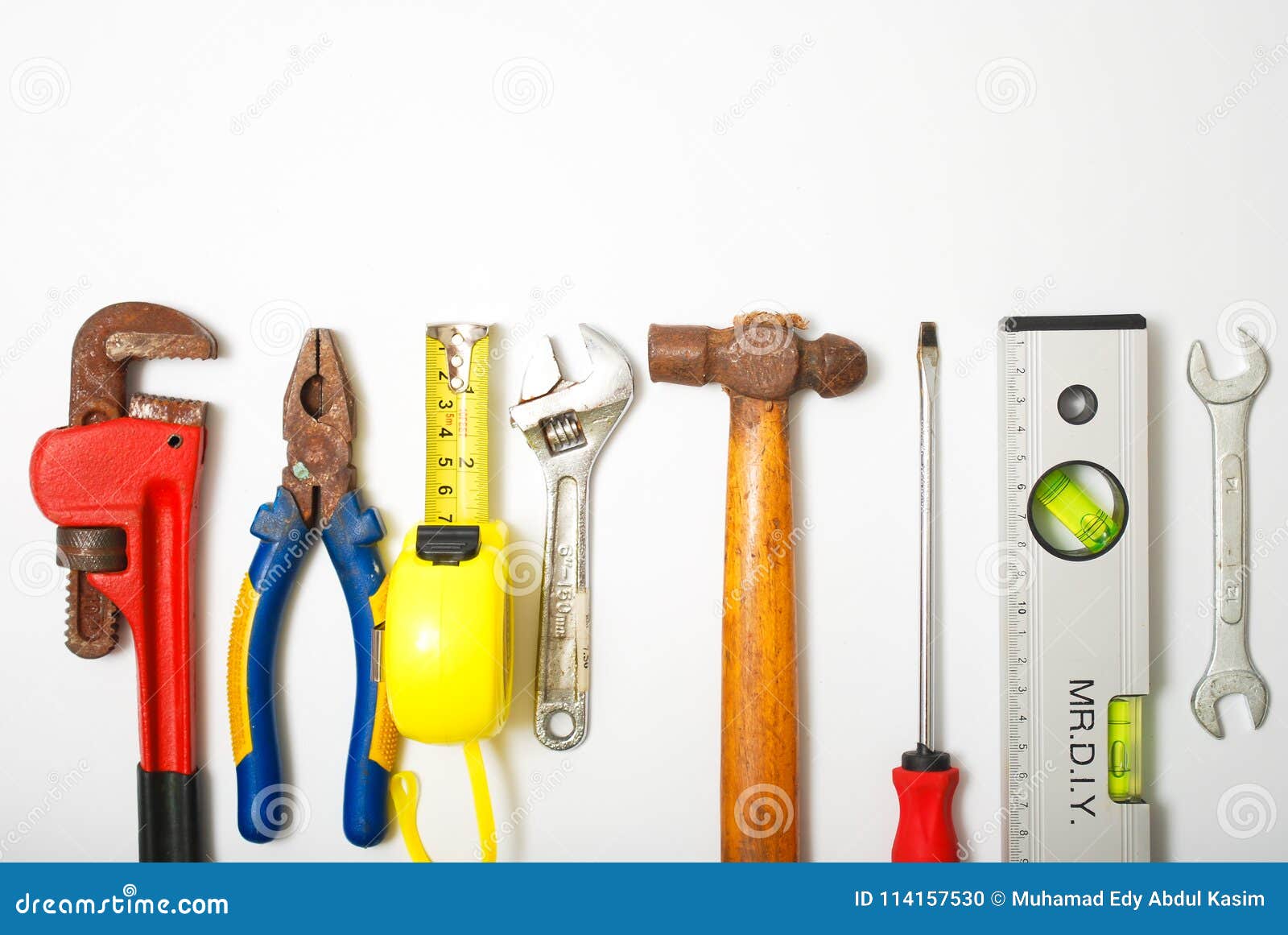 Assorted Work and Home Tools Stock Photo - Image of pliers, assorted ...