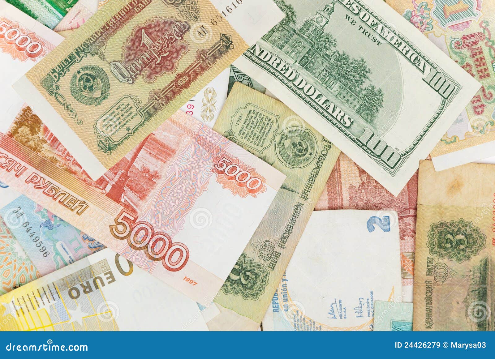 Assorted world banknotes stock image. Image of global - 24426279
