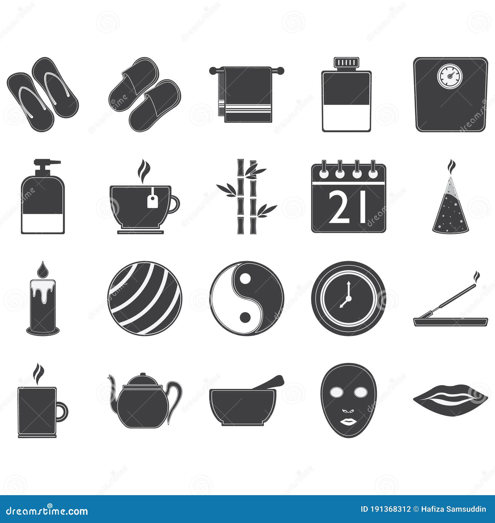 Assorted Zen Icon Set. Vector Illustration Decorative Design Stock ...