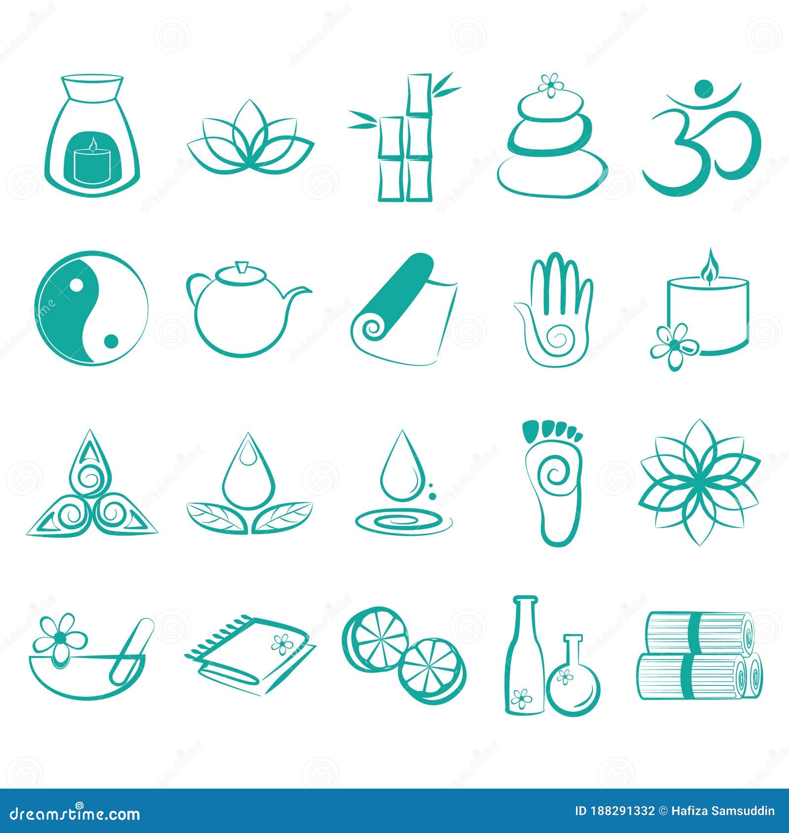 Assorted Zen Set. Vector Illustration Decorative Design Stock Vector ...