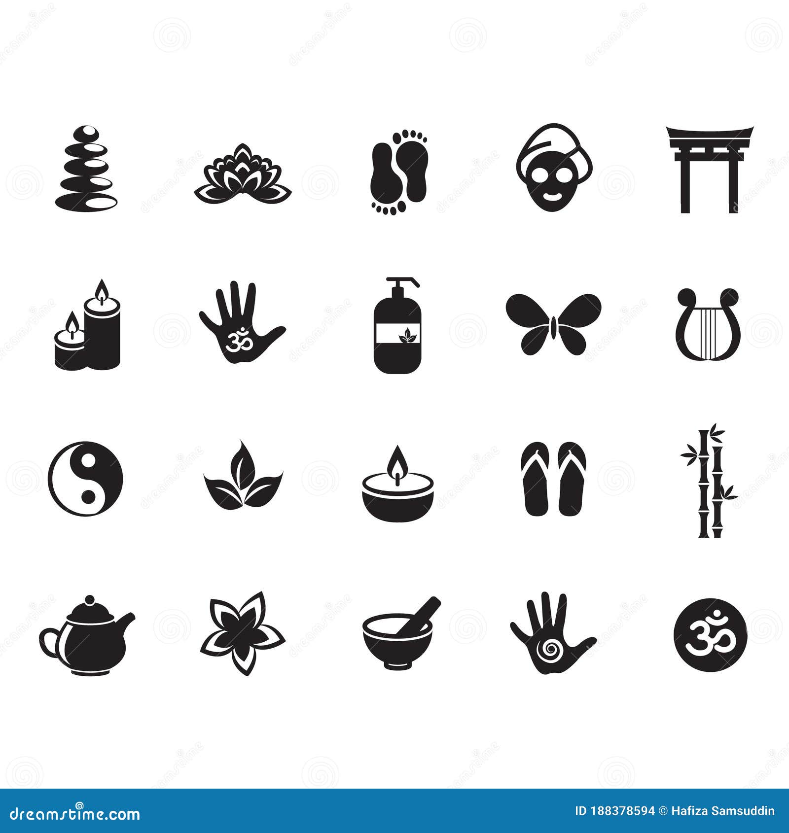Assorted Zen Set. Vector Illustration Decorative Design Stock Vector ...