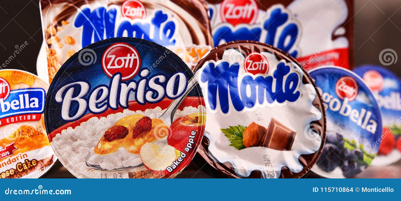 Assorted Zott Products Editorial Stock Image Image Of Delicious 115710864