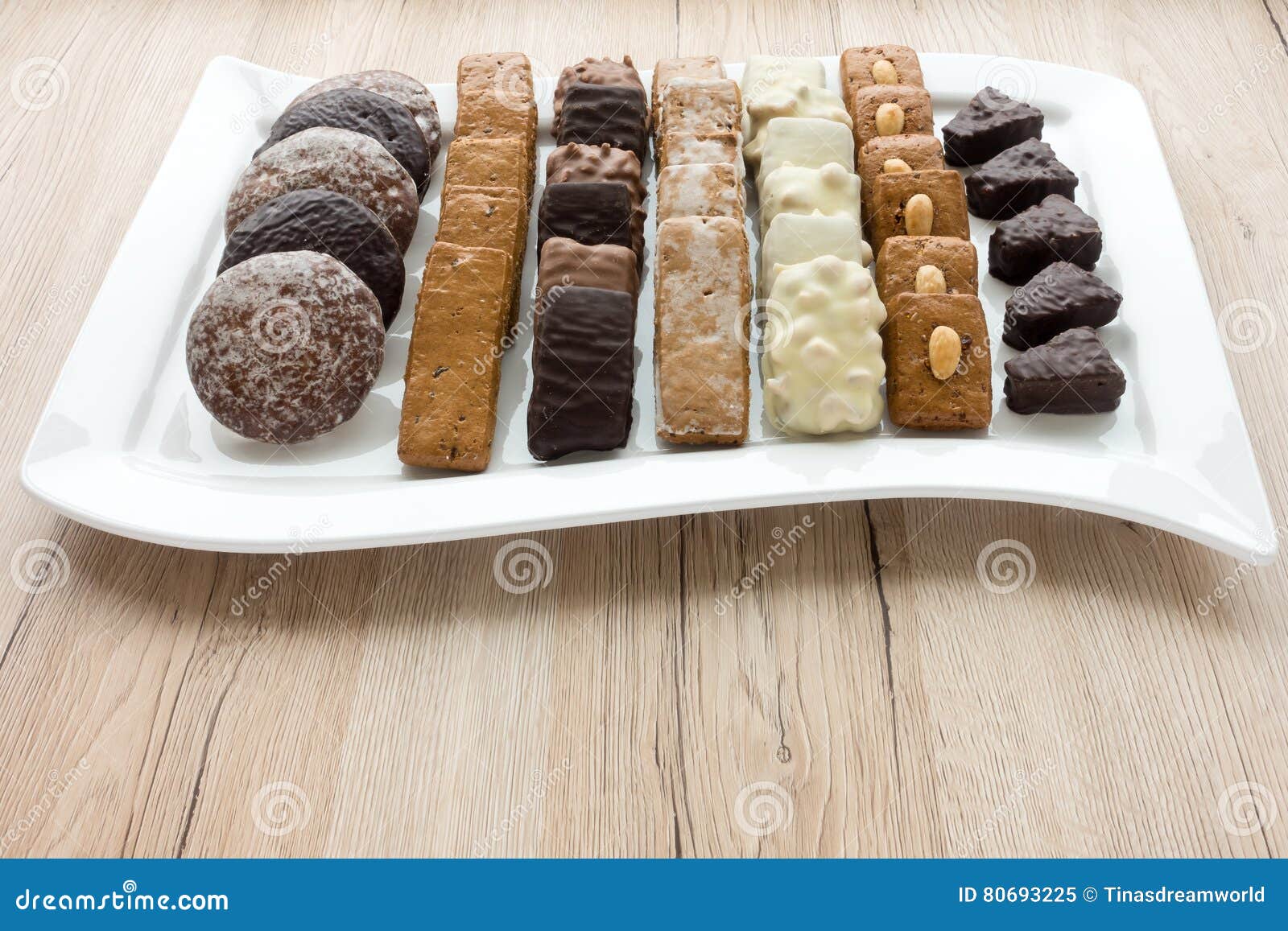 Assortiment Van Duitse Peperkoeken Op Witte Plaat Stock Afbeelding ...