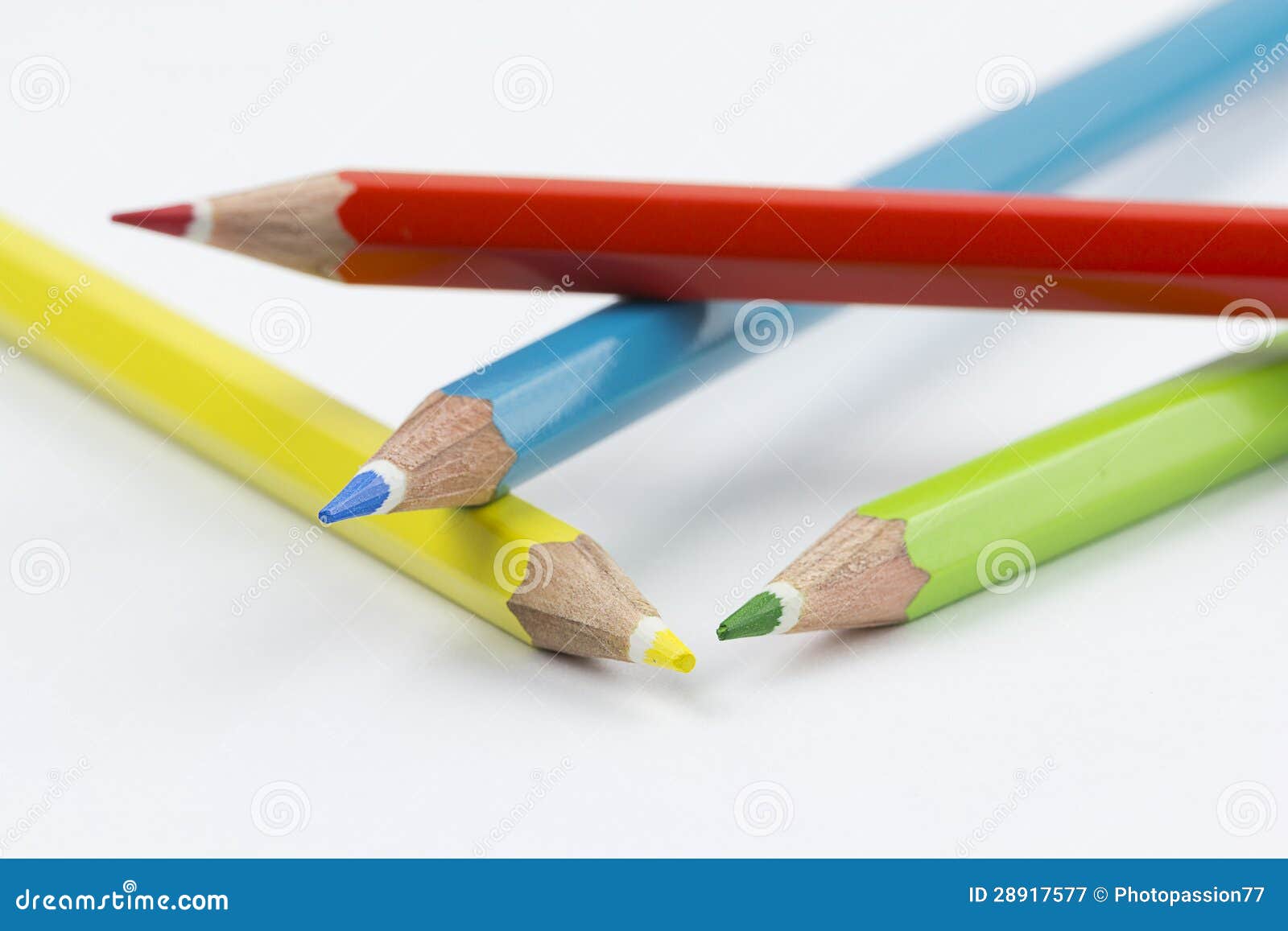 Assortiment Van Gekleurde Potloden Stock Afbeelding - Image of sluit ...