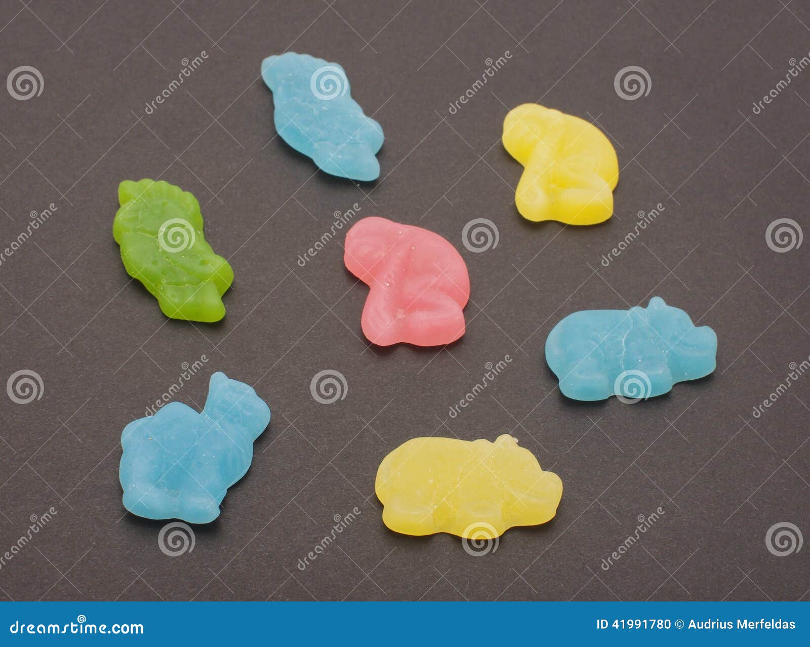 Assortment of Animal Shape Jelly Candies Isolated Stock Photo - Image ...