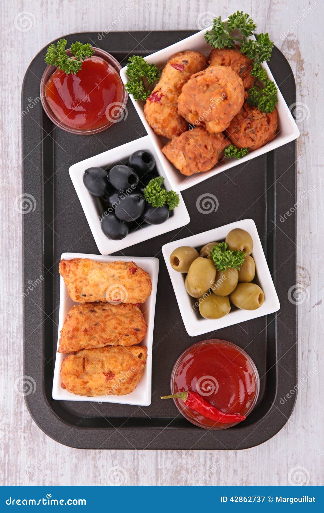 Assortment of appetizers stock image. Image of tortilla - 42862737