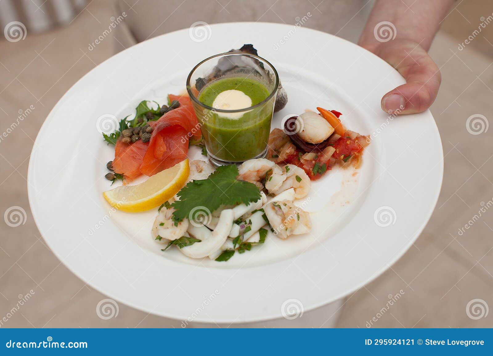 Assortment of Appetizers on a Plate Stock Image - Image of dining, meal ...