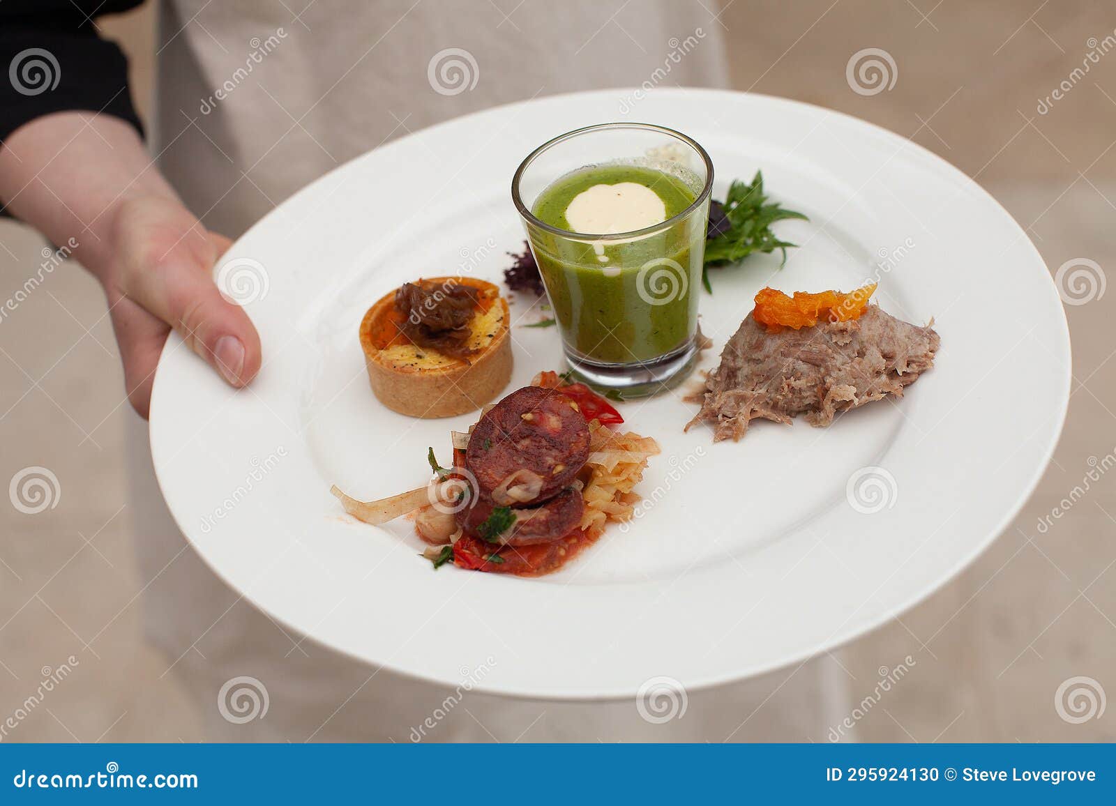 Assortment of Appetizers on a Plate Stock Photo - Image of dining ...