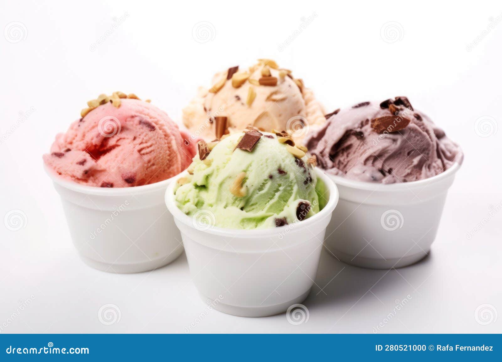 An Assortment of Assorted Ice Creams . AI Generative Stock Illustration ...