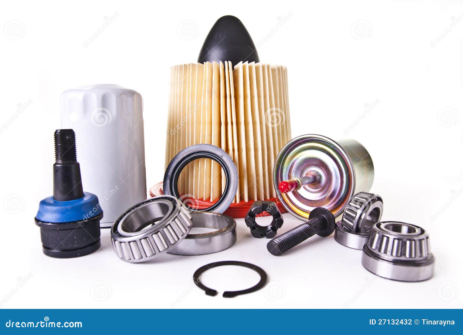 Assortment of Auto Engine Parts Stock Photo - Image of seal, engine ...