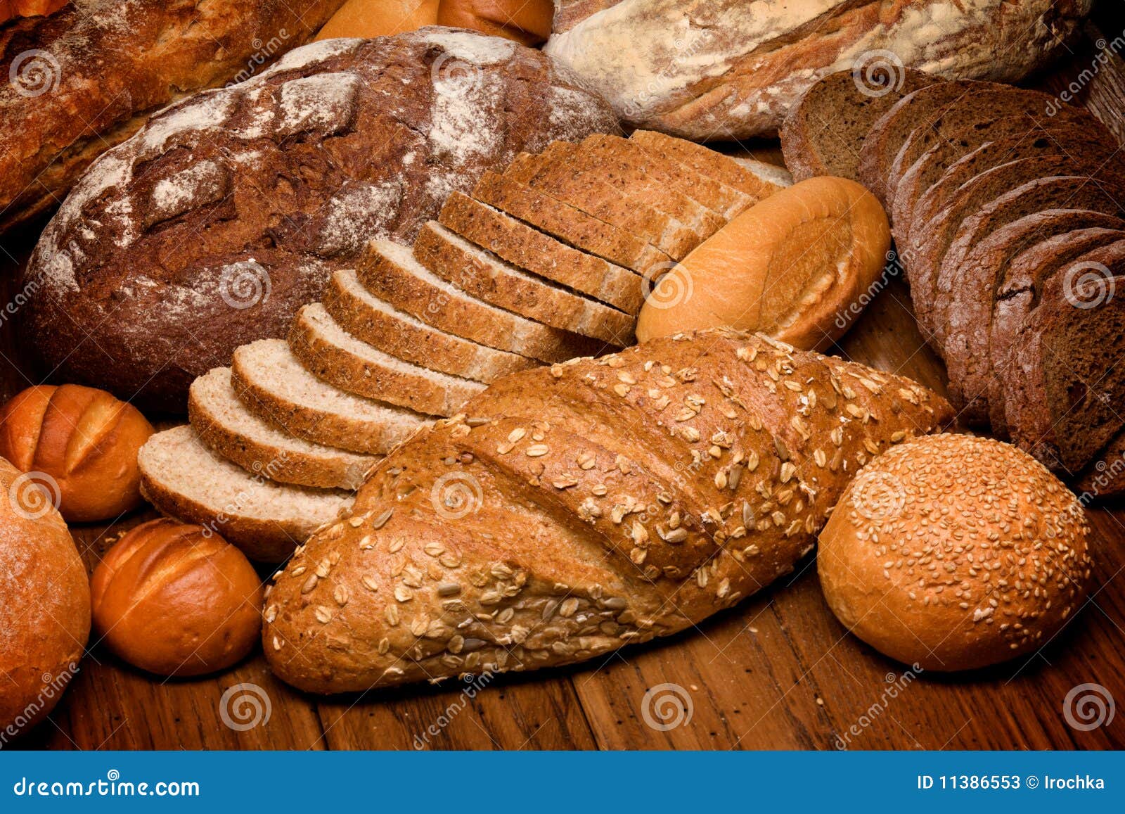Assortment of baked bread stock image. Image of gourmet - 11386553
