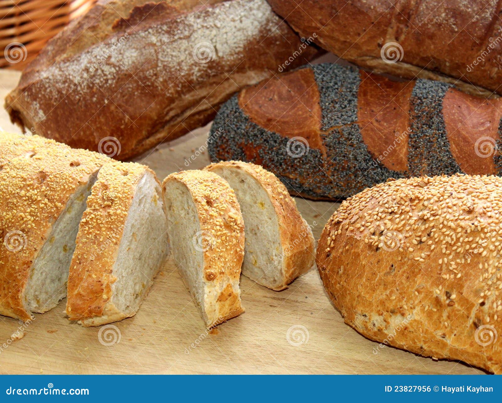 Assortment of baked bread stock photo. Image of breakfast - 23827956