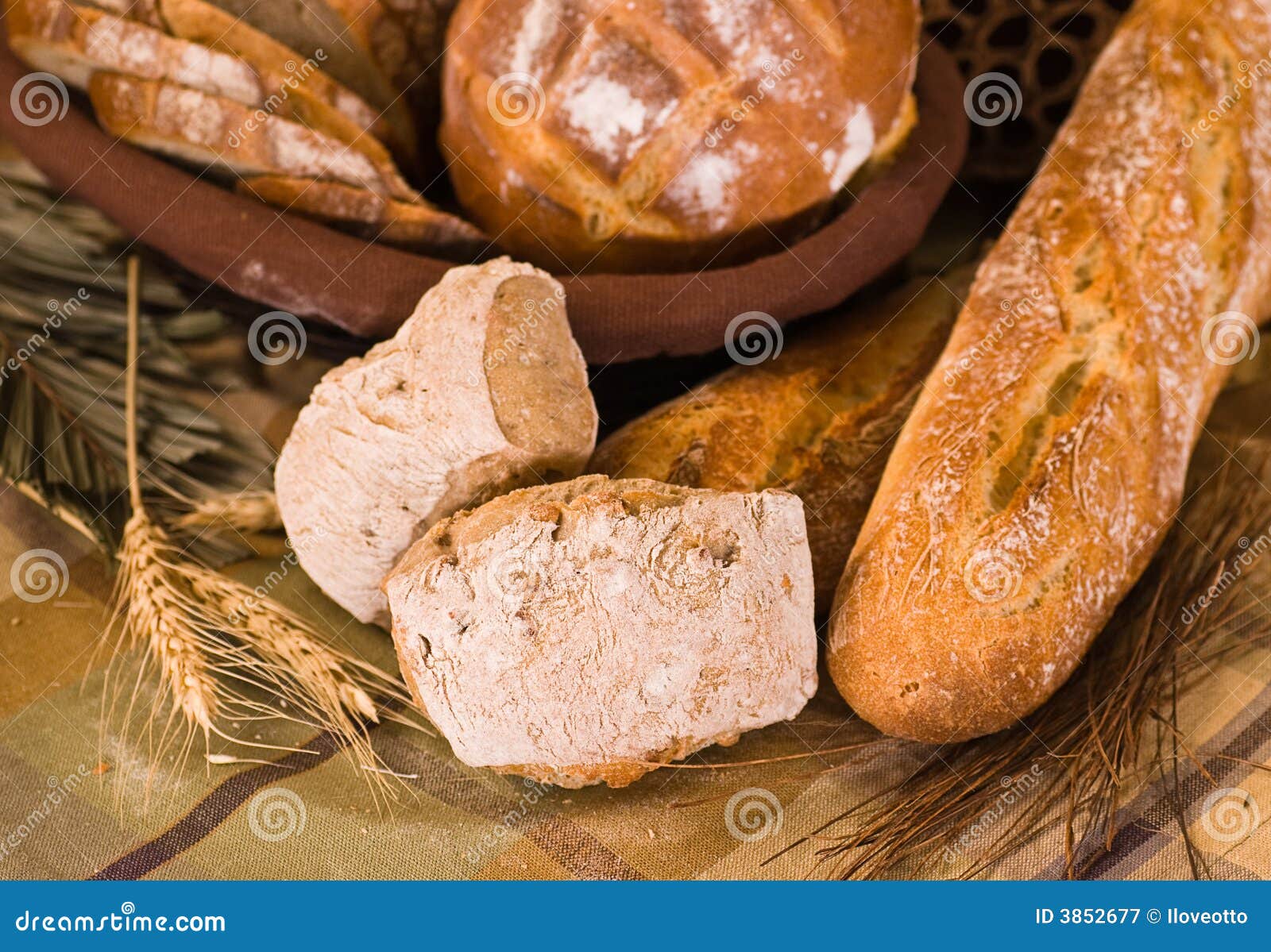 Assortment of baked bread stock image. Image of healthy - 3852677