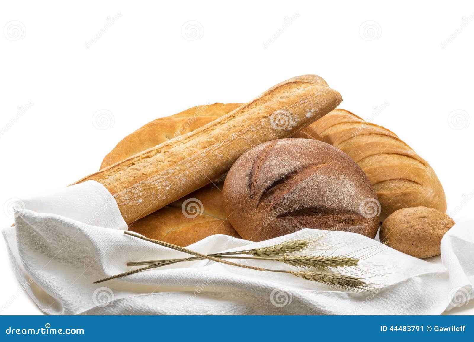 Assortment of Baked Bread in Basket Stock Image - Image of beauty ...