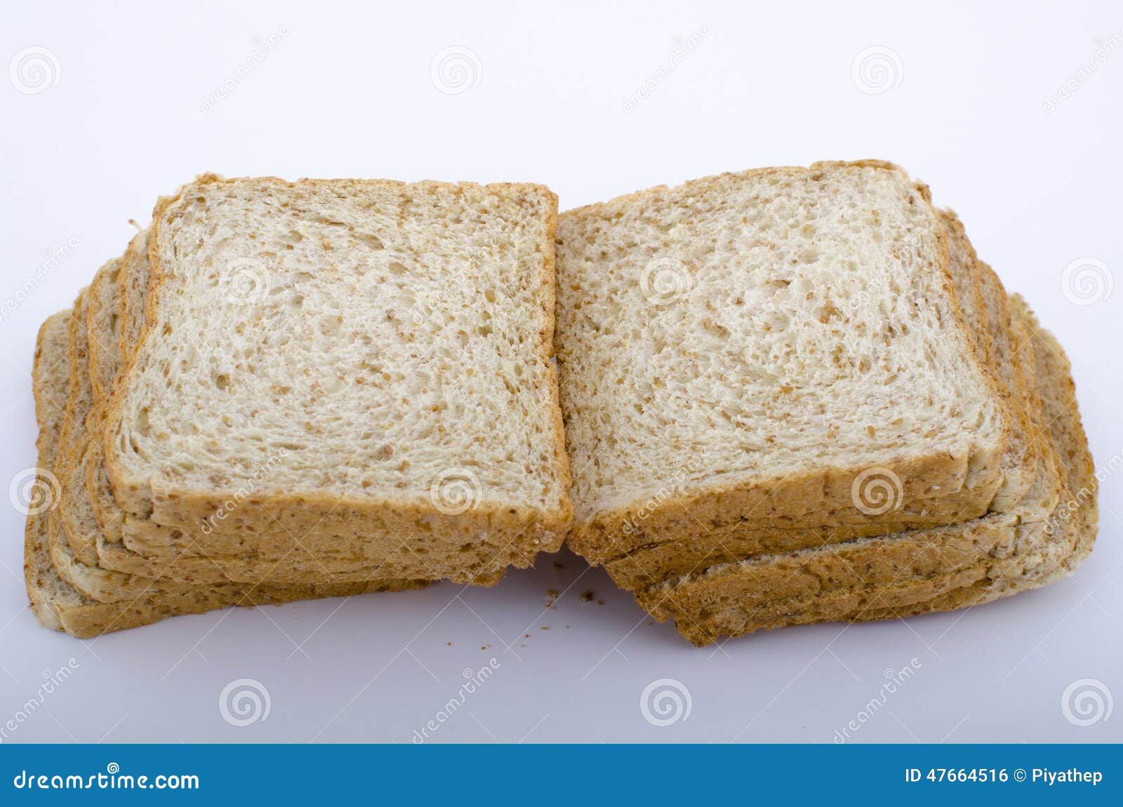 Assortment of Baked Bread Isolated on White Background Stock Photo ...