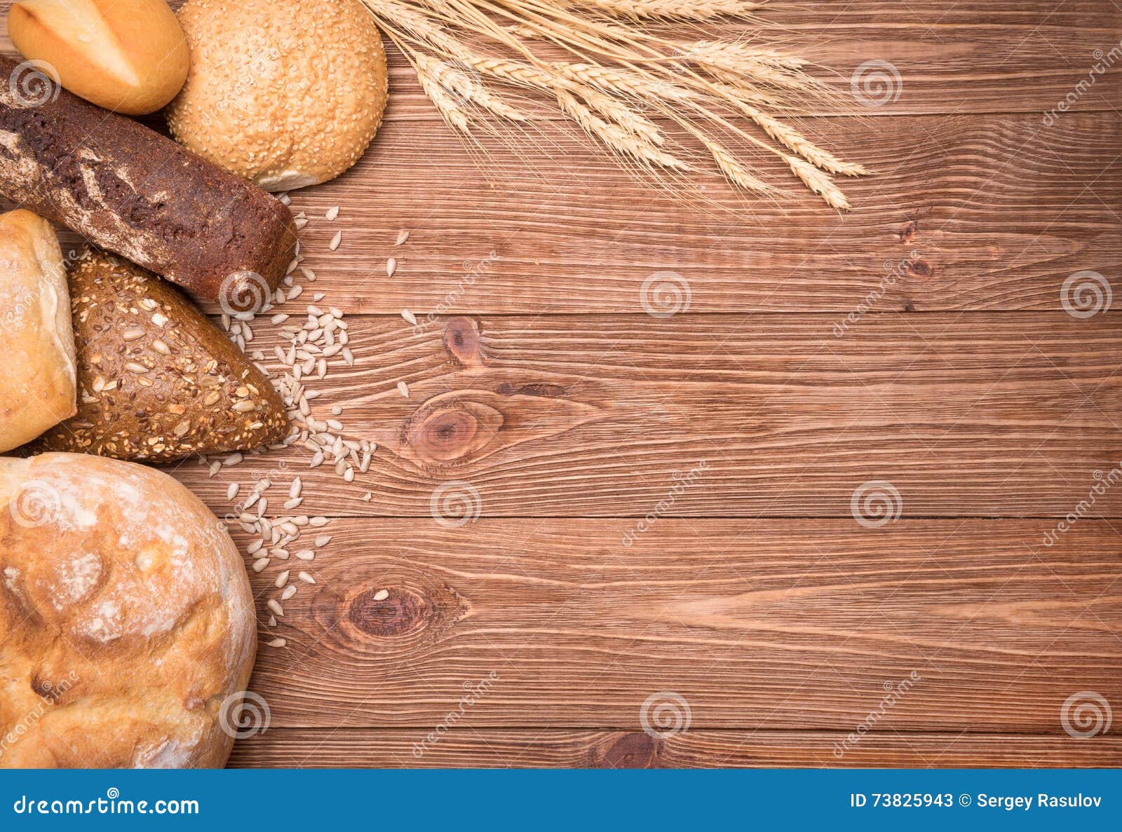 Assortment of Baked Bread . Stock Image - Image of gourmet, healthy ...