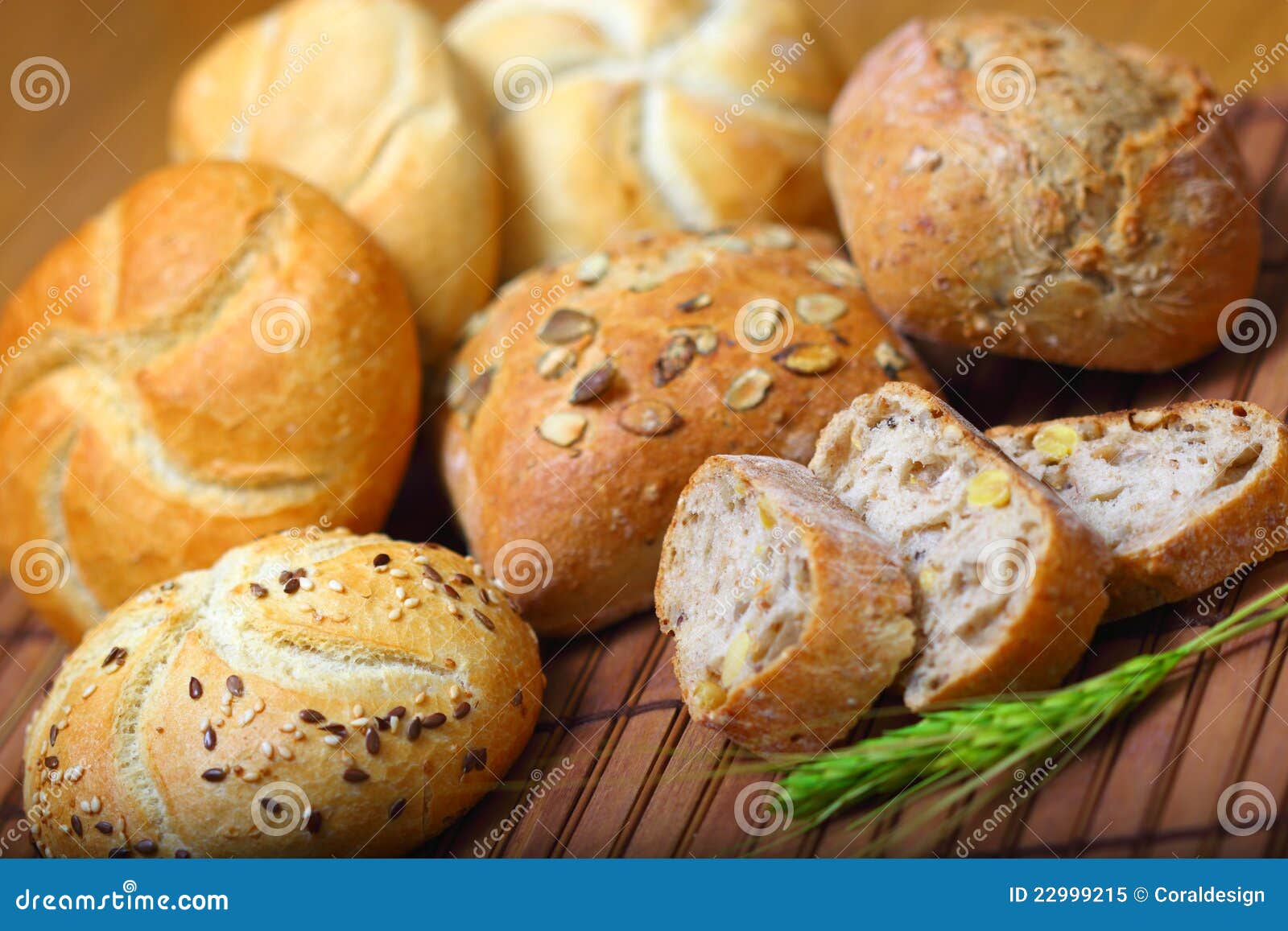 Assortment of baked breads stock image. Image of crust - 22999215
