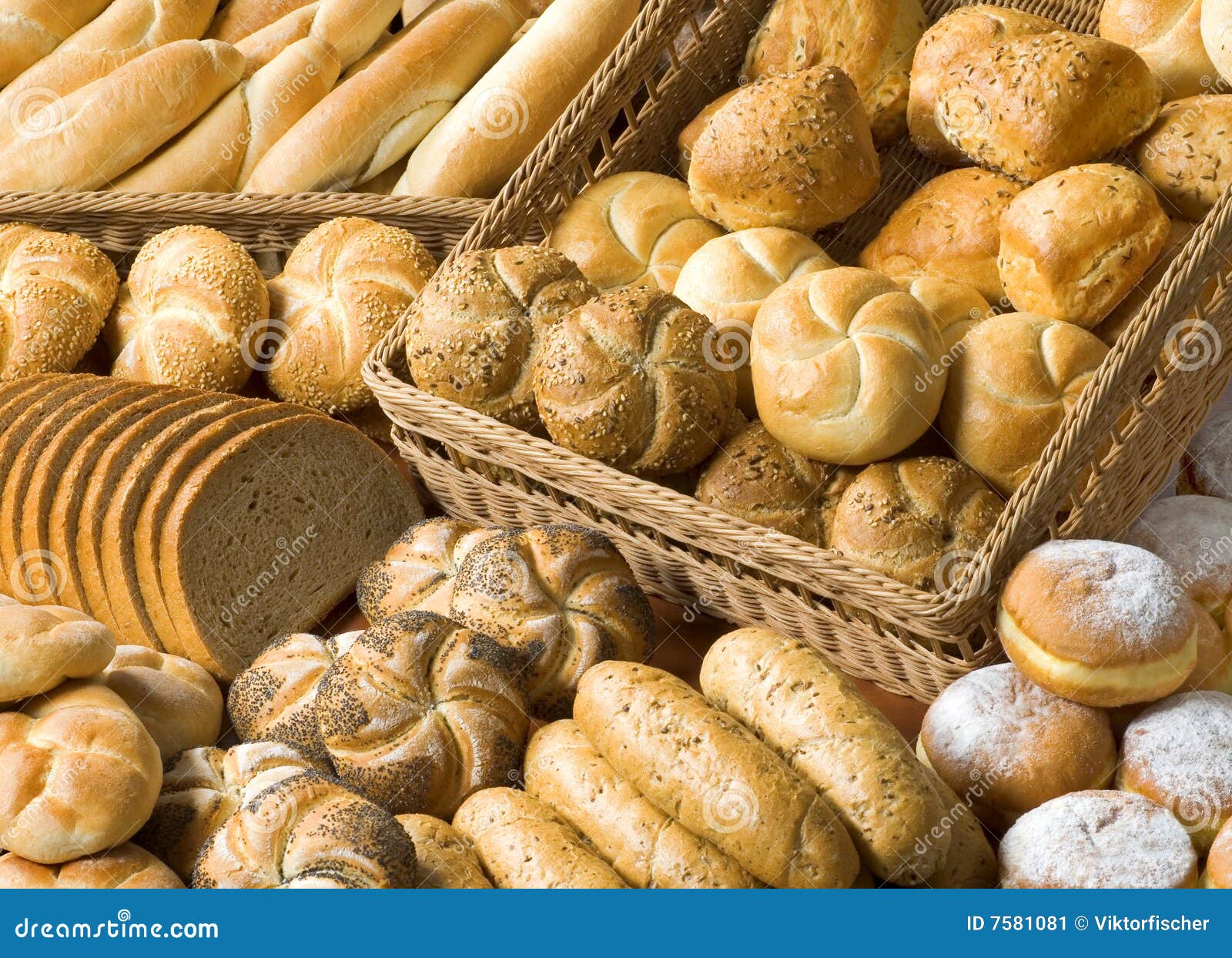Assortment of bakery goods stock image. Image of bakery - 7581081