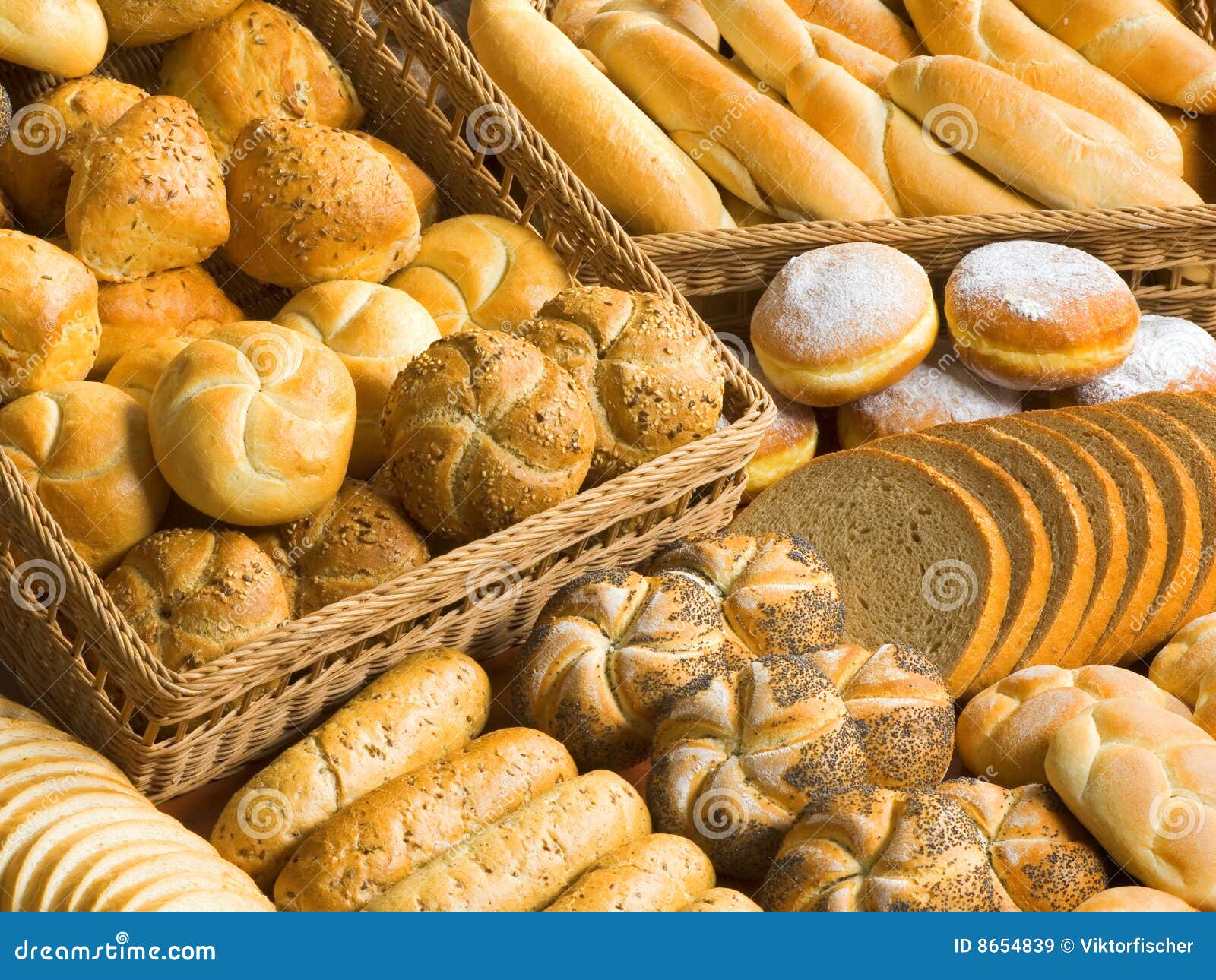 Assortment of bakery goods stock image. Image of background - 8654839