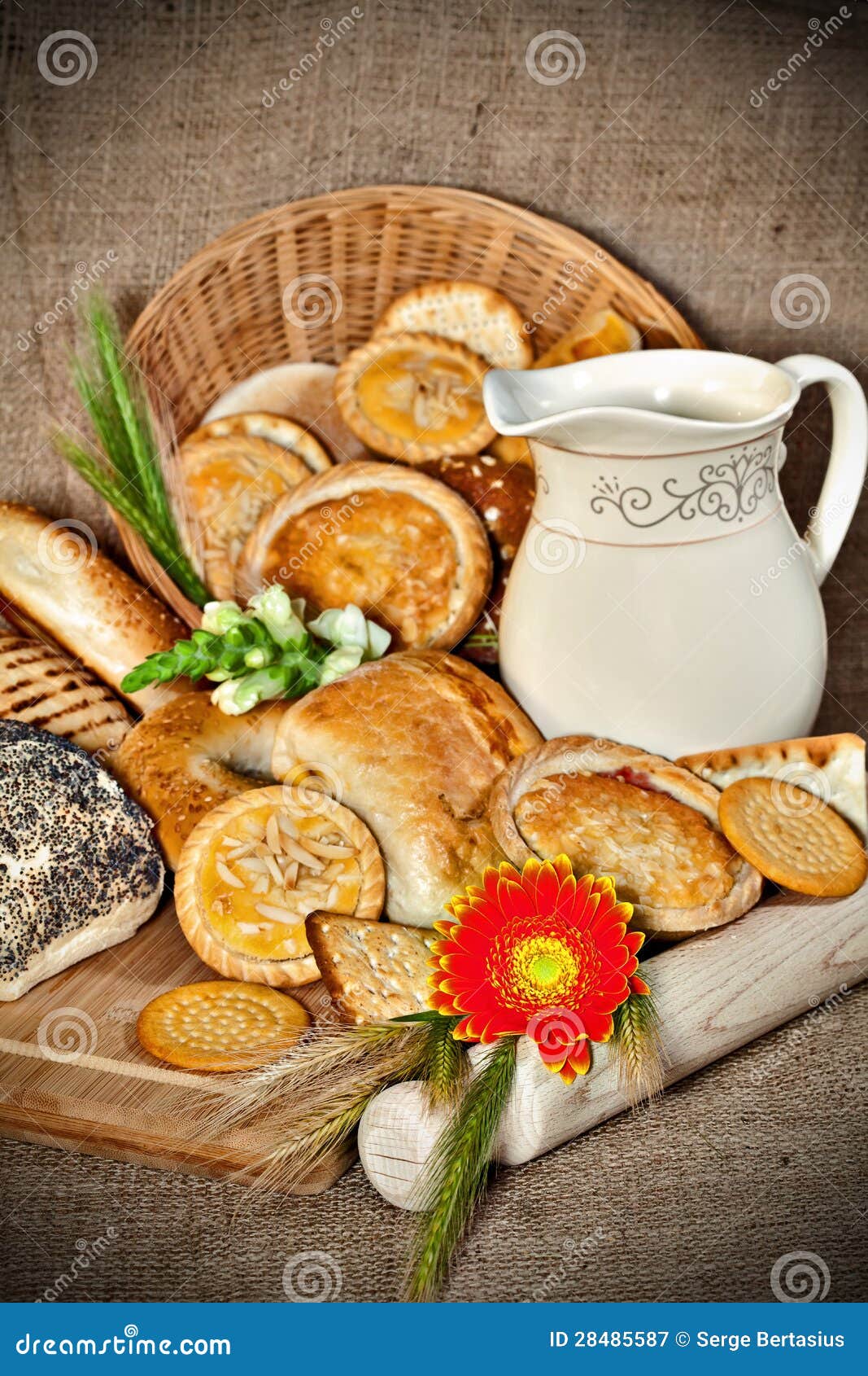 Assortment of Bakery Products Stock Image - Image of bakery, board ...