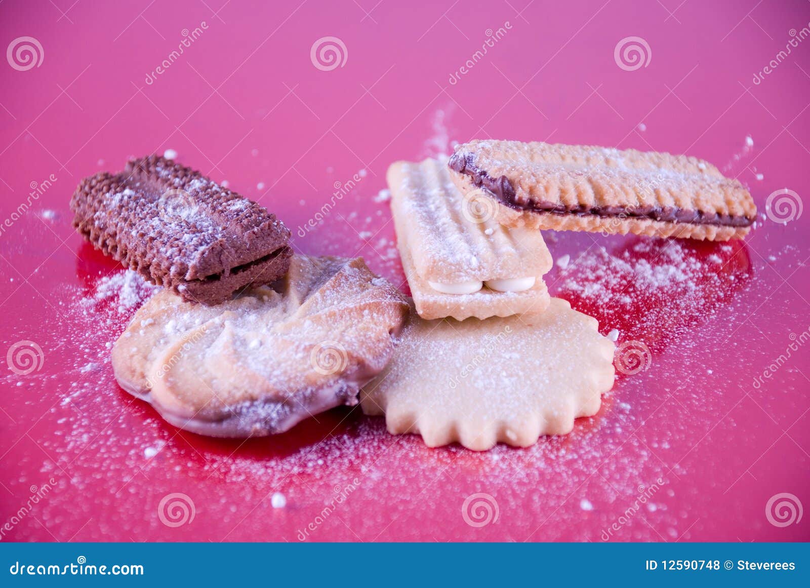 Assortment of biscuits stock photo. Image of chocolate - 12590748
