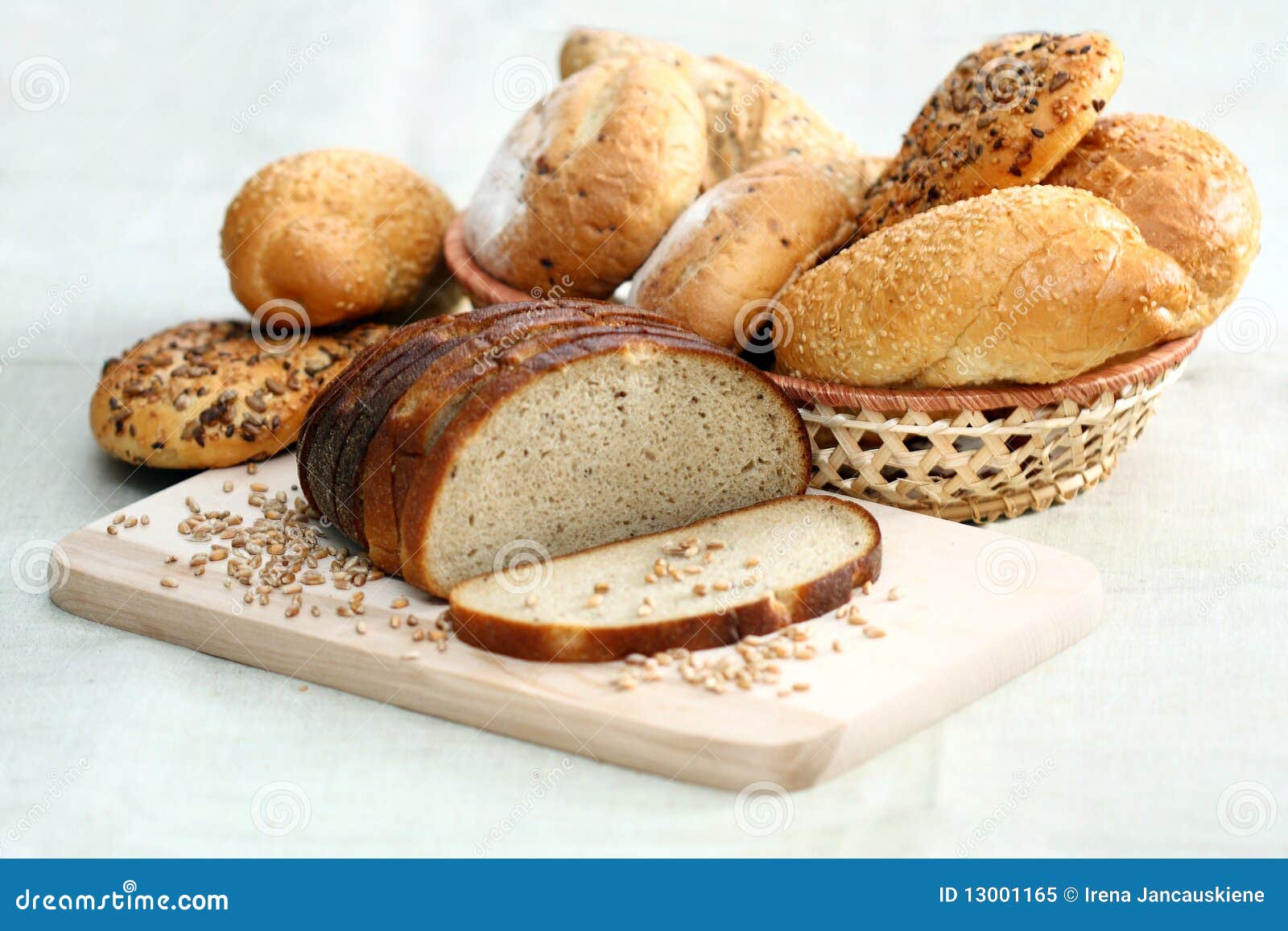 Assortment of bread stock image. Image of loaf, buns - 13001165