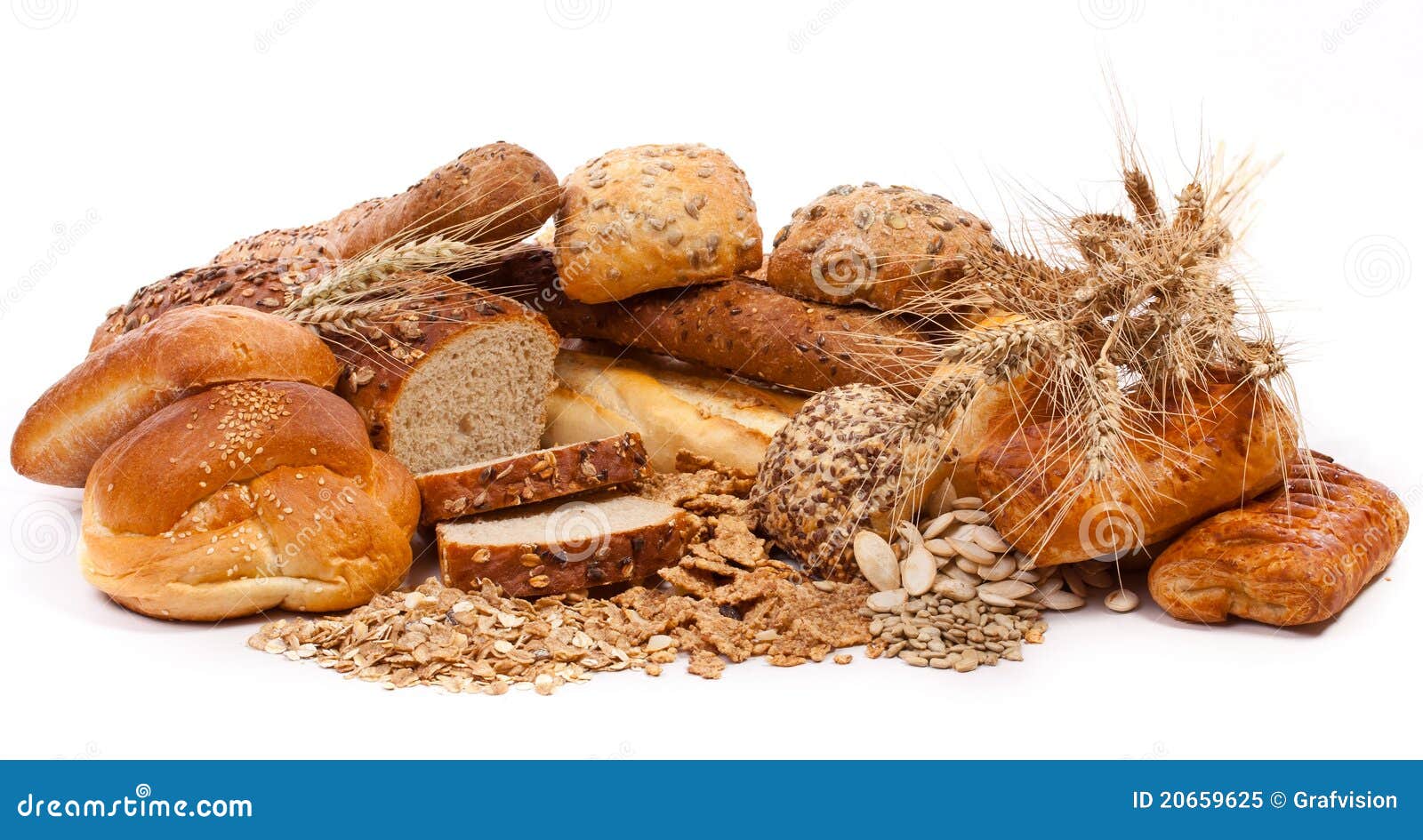 Assortment of bread stock image. Image of crescent, roll - 20659625