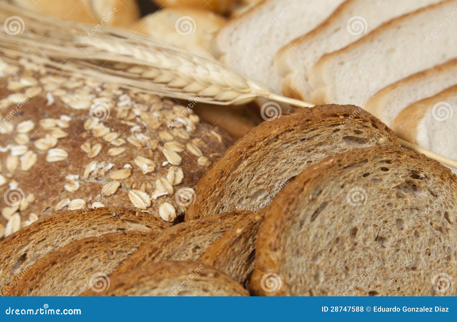 Assortment of bread stock photo. Image of bagels, bakery - 28747588