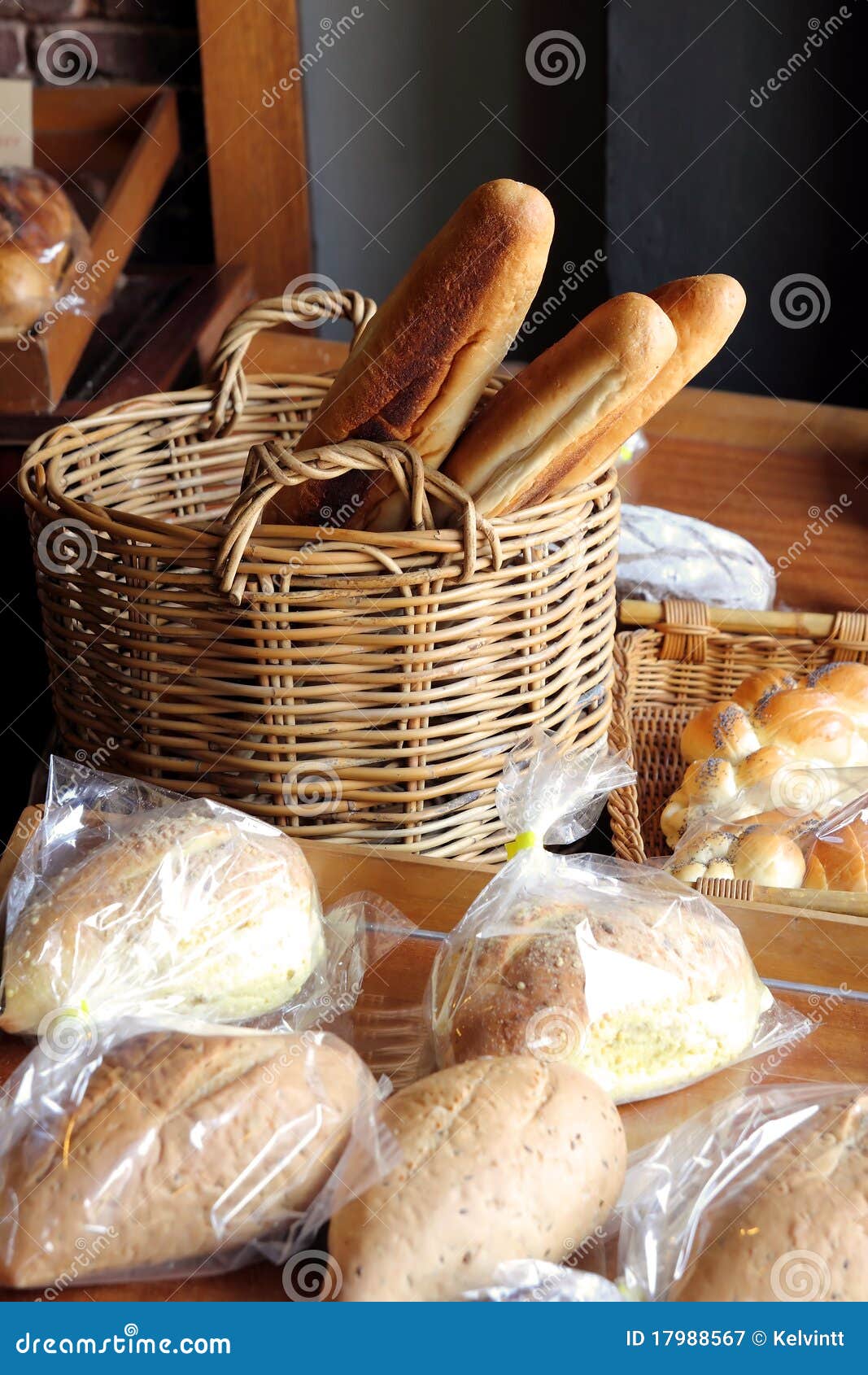 Assortment of Bread at Bakery Stock Image - Image of dough, flour: 17988567