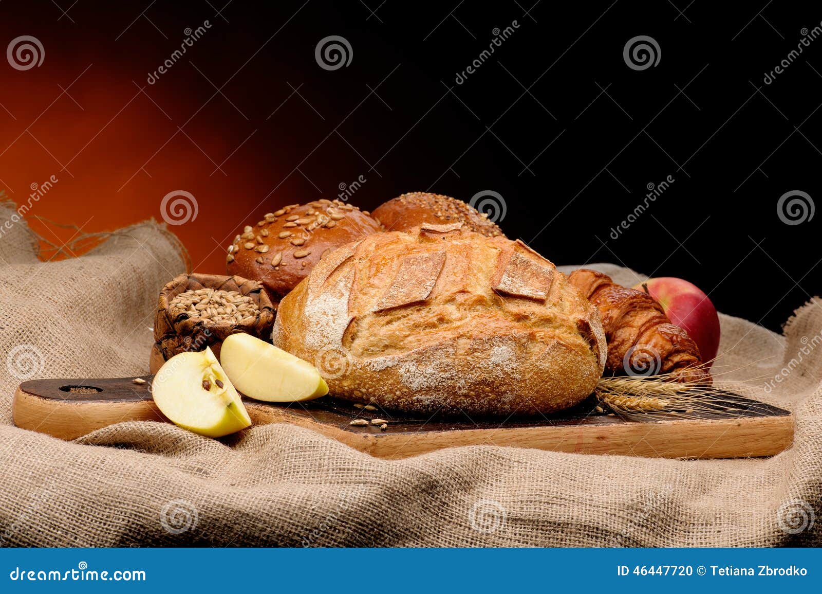 Assortment of breads stock photo. Image of closeup, cookware - 46447720
