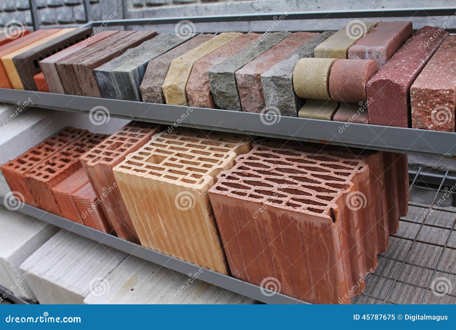 Assortment bricks in store stock image. Image of sort - 45787675