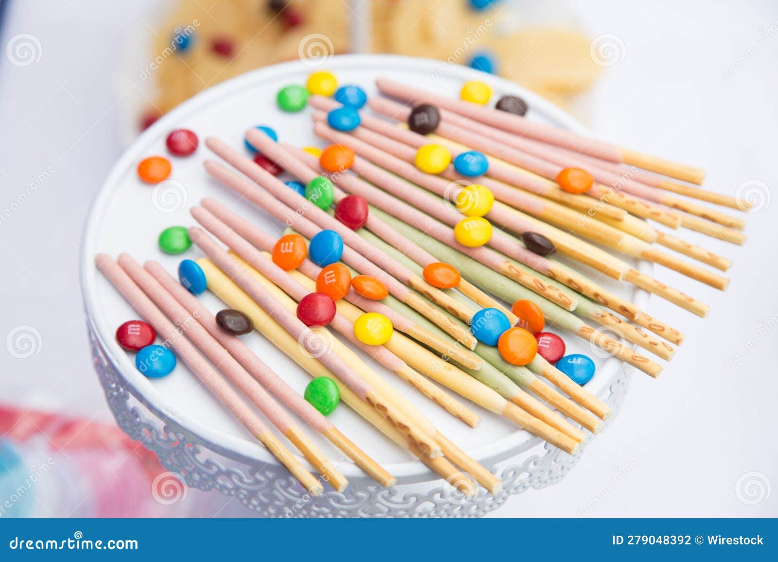 Assortment of Bright, Multicolored Candy Sticks Arranged in a Neat ...