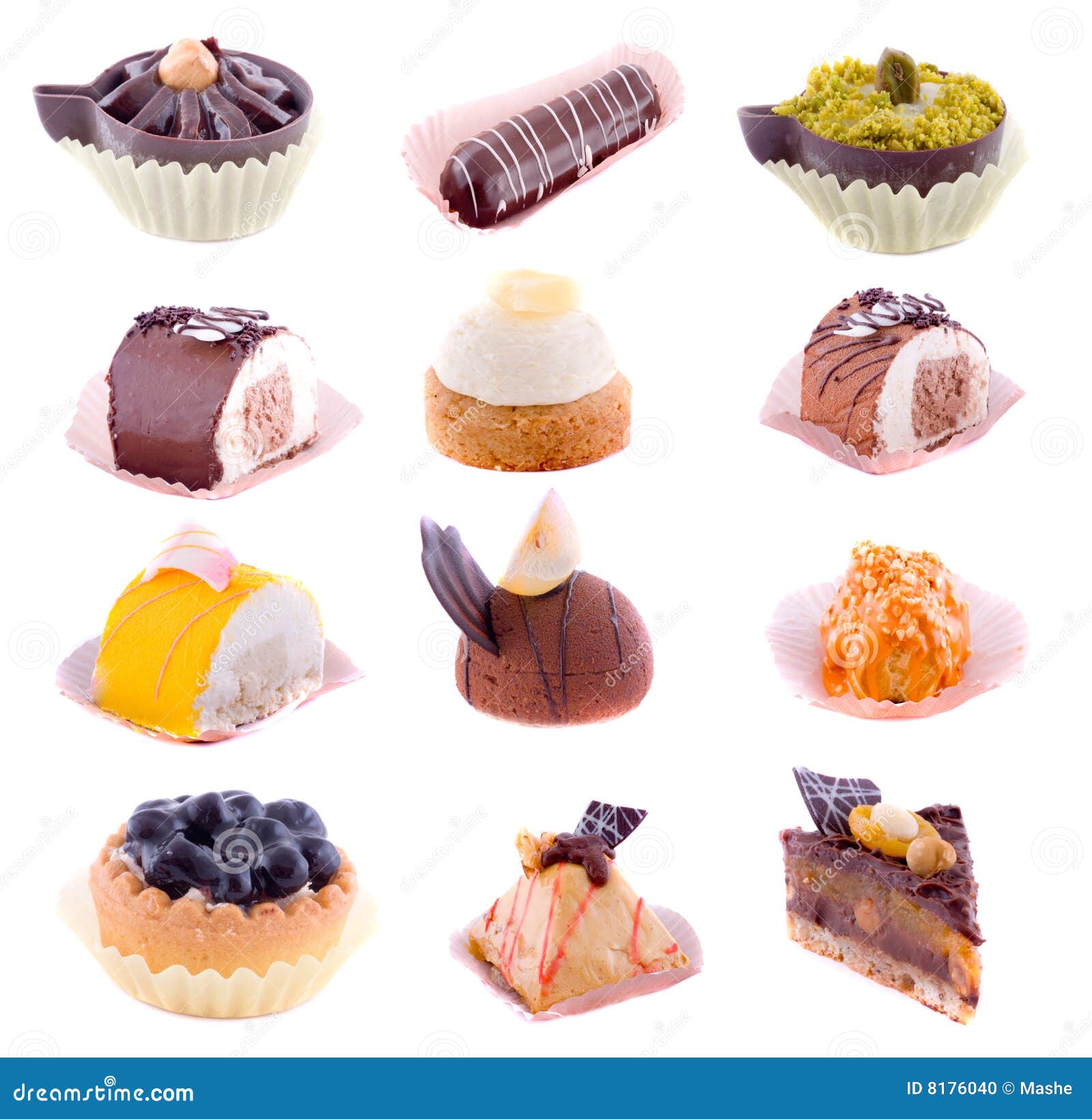 Assortment of cakes stock photo. Image of pistachios, cheese - 8176040