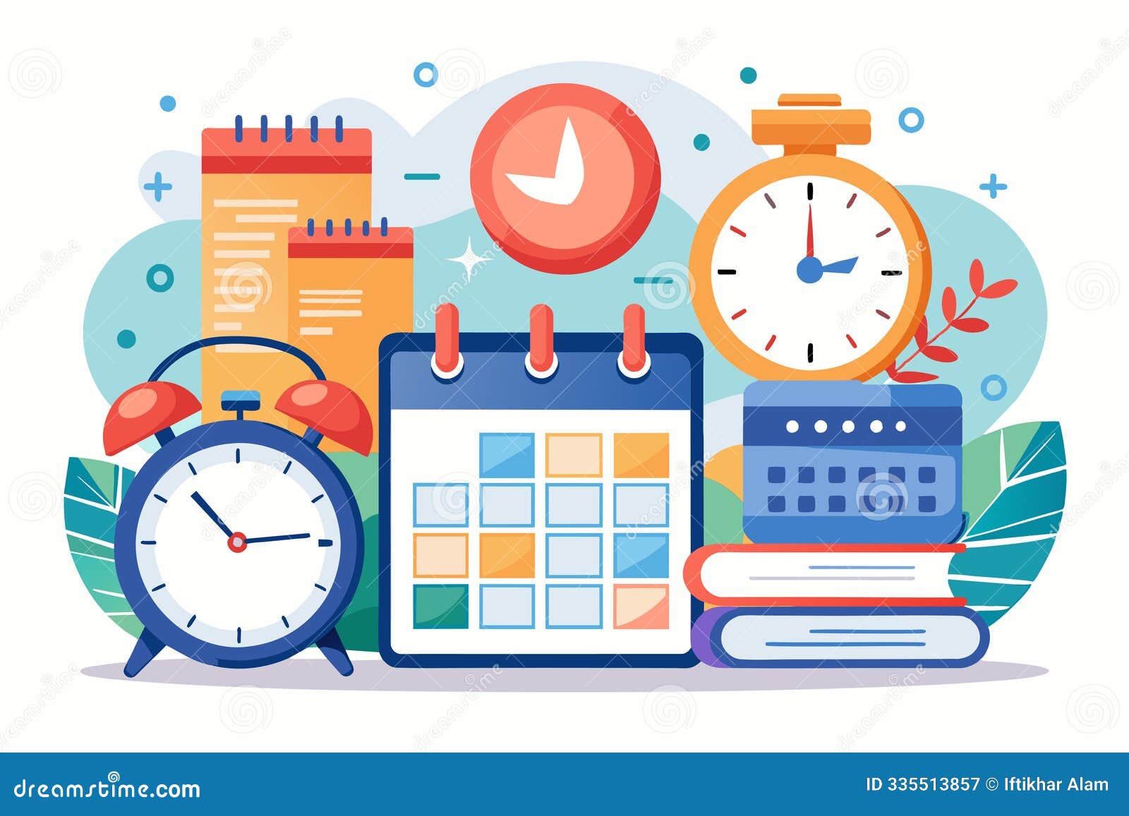 An Assortment of Calendars and Clocks Emphasizes Time Management and ...