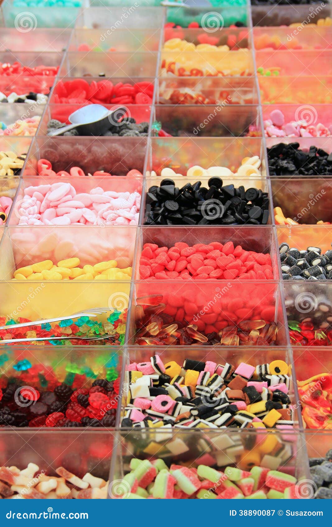 Assortment of Candies in Transparent Boxes Stock Image - Image of sweet ...