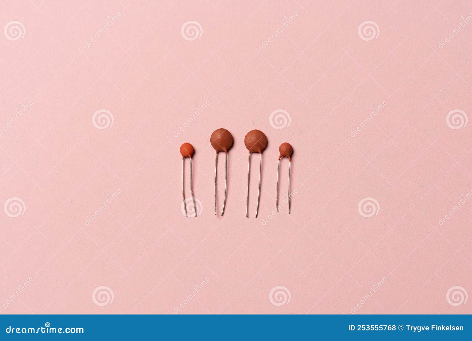 Ceramic Capacitors On Green Digital Electronic Circuit Stock Image ...