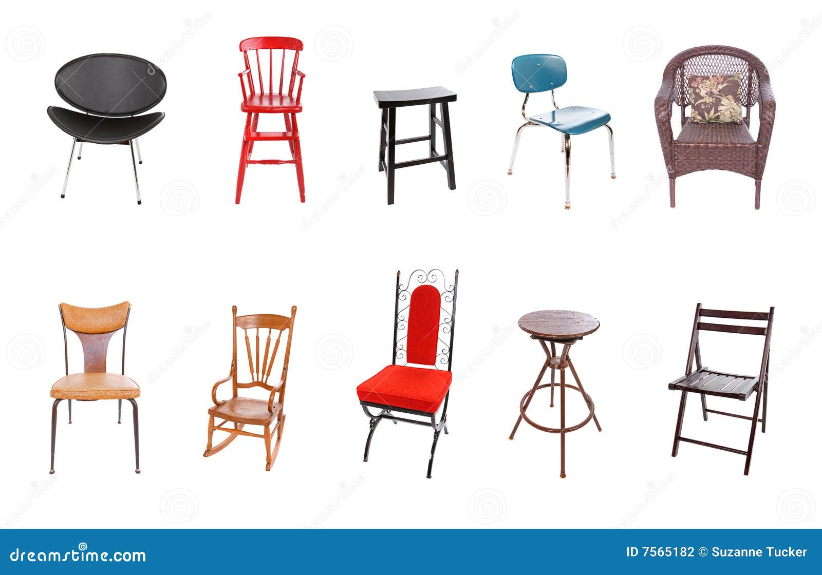 Assortment of chairs stock photo. Image of armchair, seat - 7565182