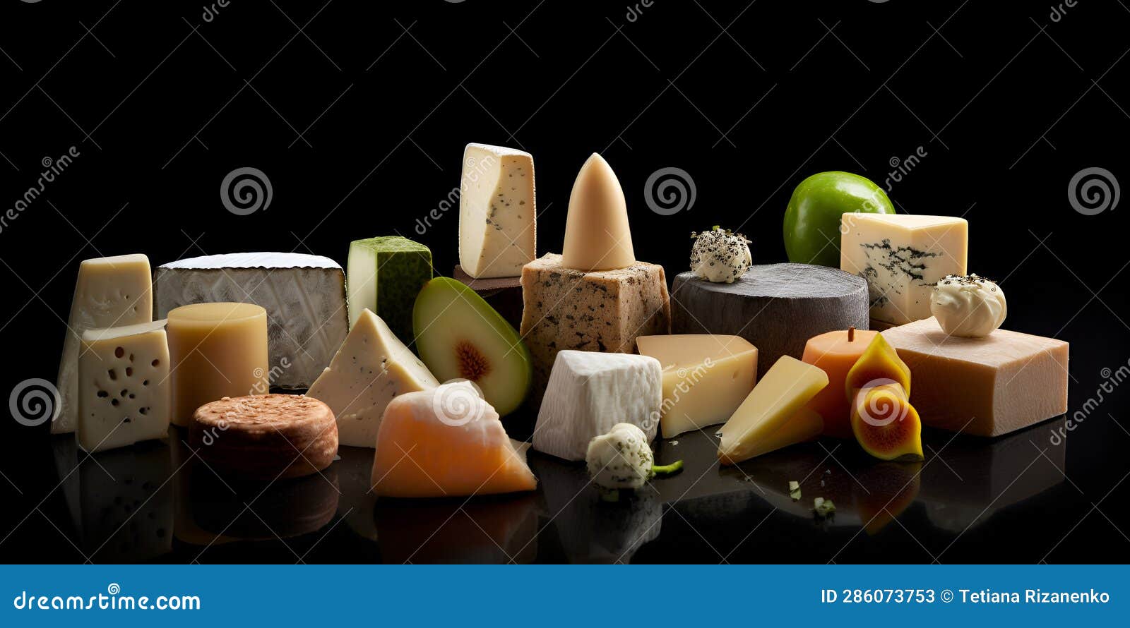 Assortment of Cheeses. Various Types of Cheese Stock Image - Image of ...