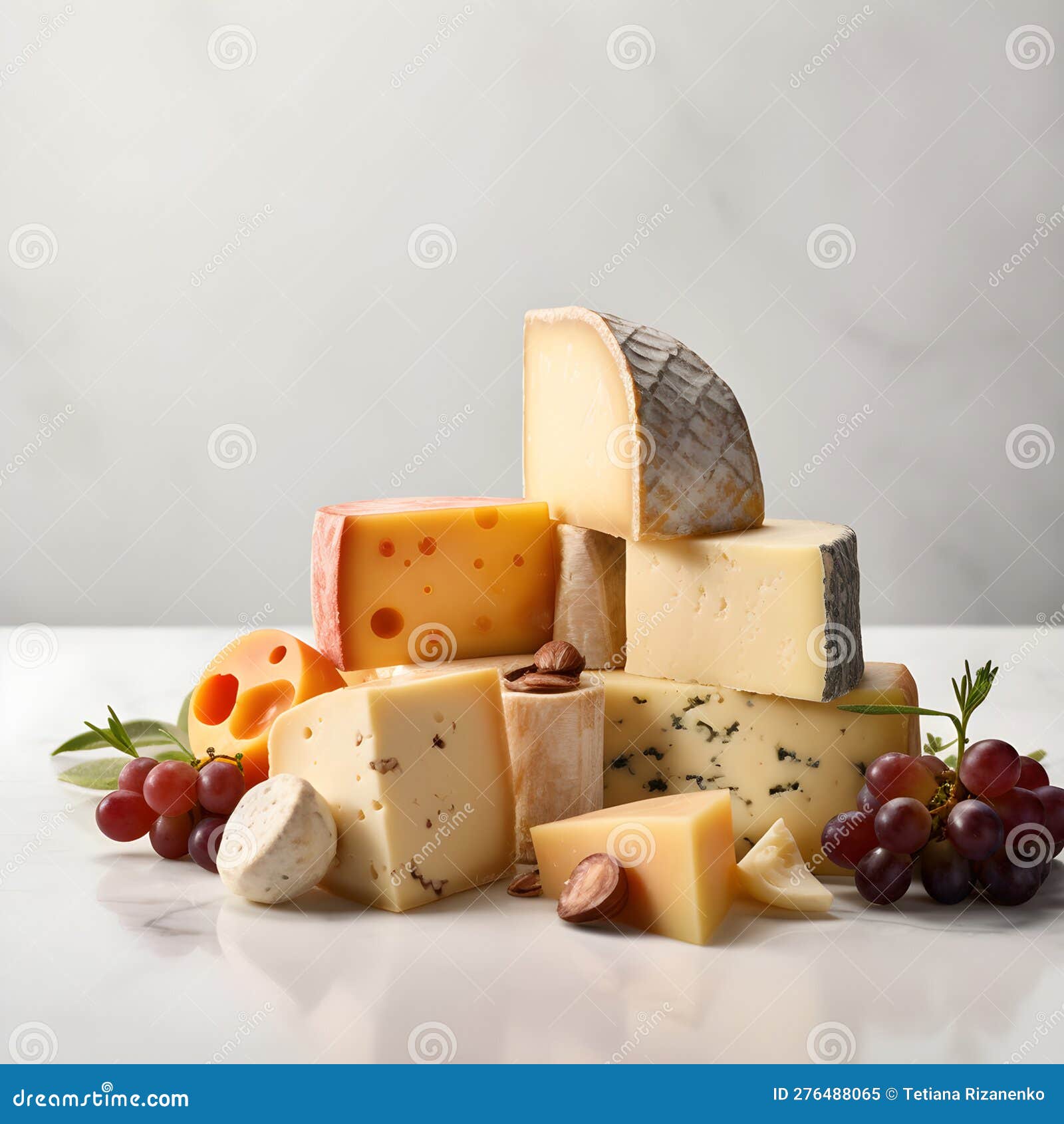 Set Of Cheeses With White Background Stock Photo | CartoonDealer.com ...