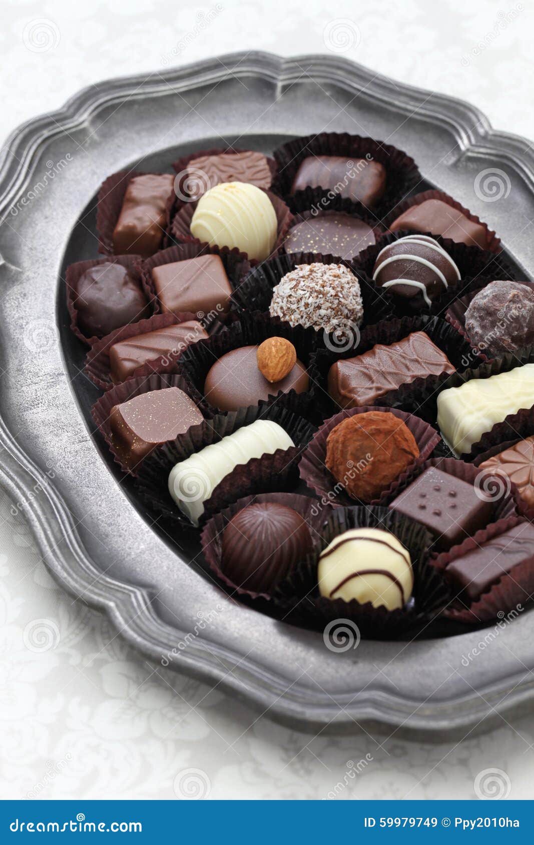 Assortment of chocolate stock image. Image of sweet, close - 59979749