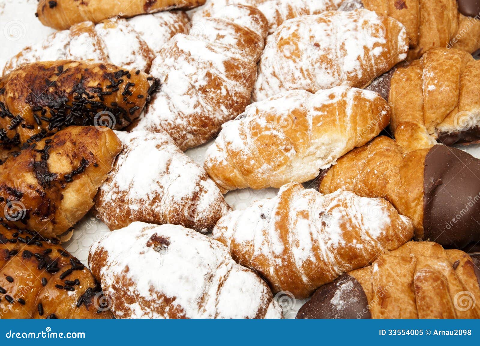Assortment of Chocolate Croissants Stock Image - Image of crust ...