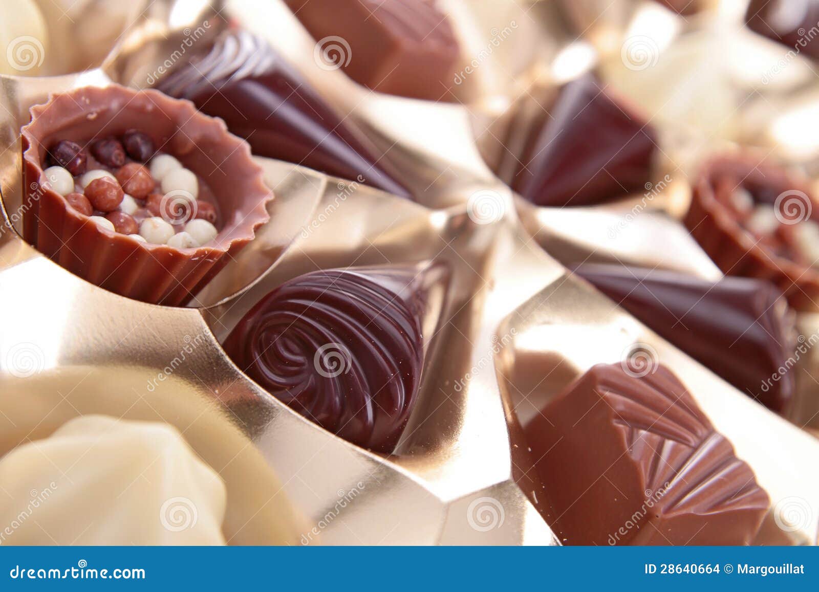 Assortment of chocolates stock photo. Image of assorted - 28640664