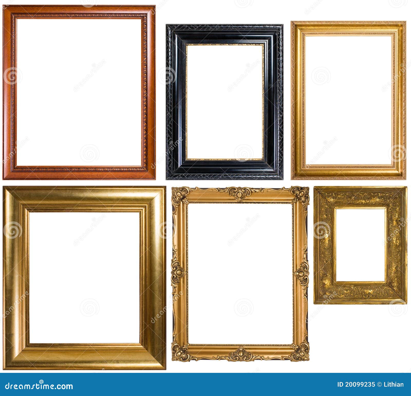 An Assortment of Classic Picture Frames Stock Image - Image of ...