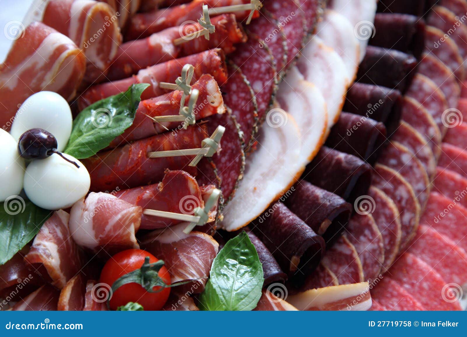 Assortment of Cold Meat and Salami Stock Photo - Image of delicatessen ...