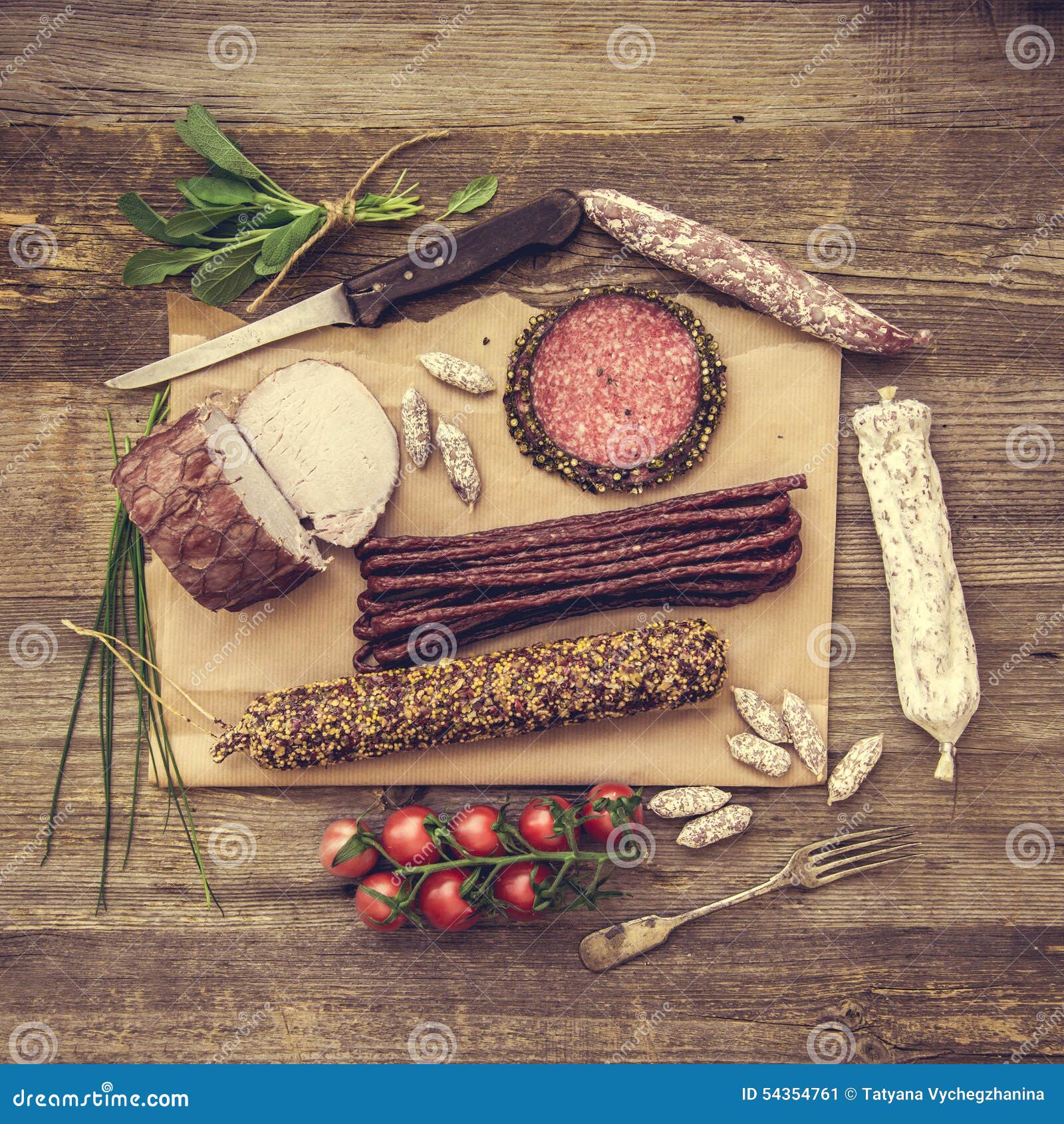 Assortment of cold meats stock image. Image of cold, bacon - 54354761
