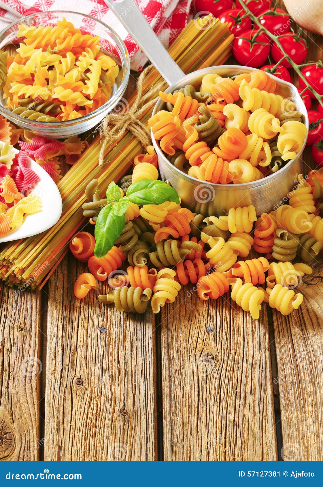 Assortment of Colored Pasta Stock Image - Image of colored, colorata ...