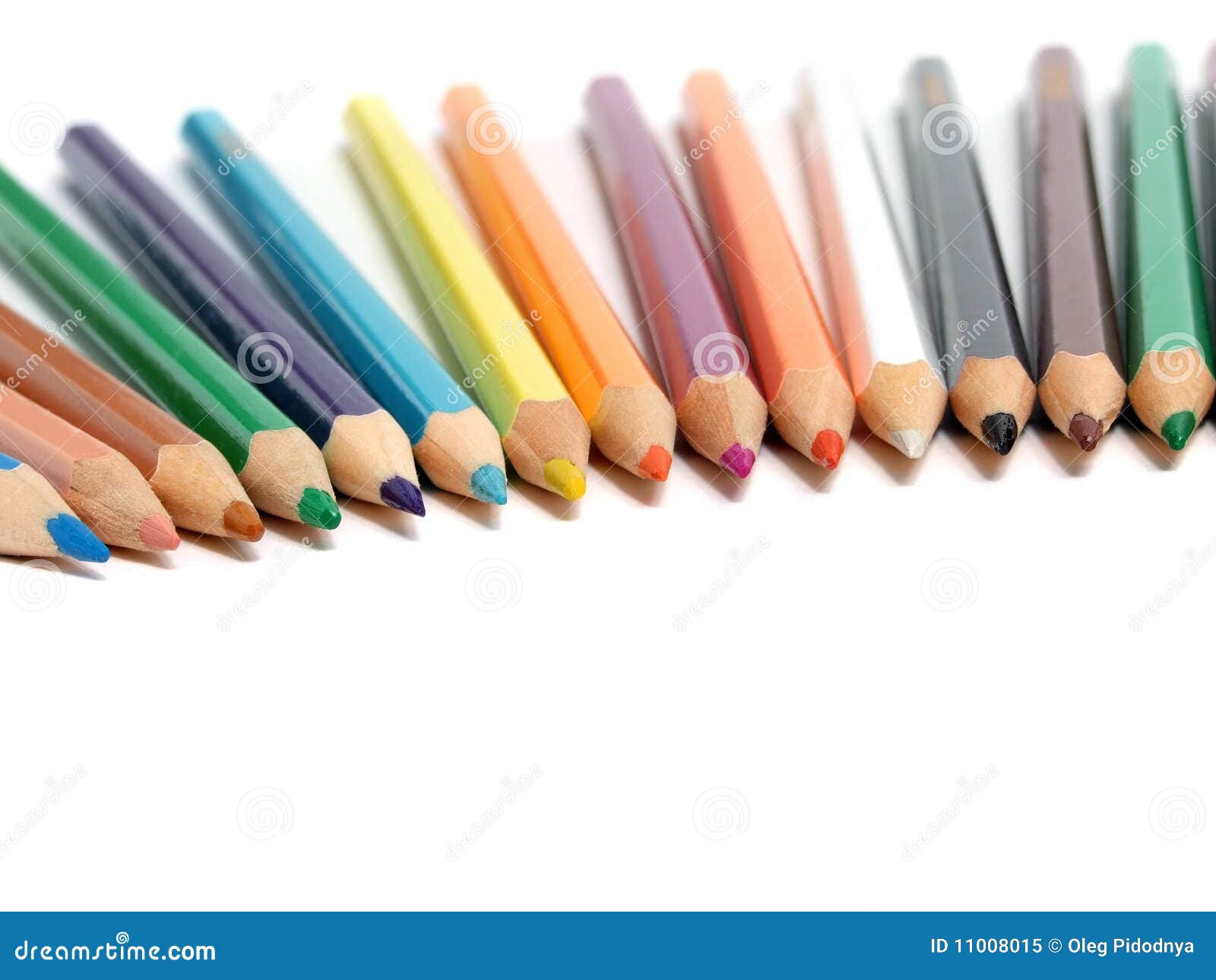 Assortment of Colored Pencils Stock Image - Image of gradation ...